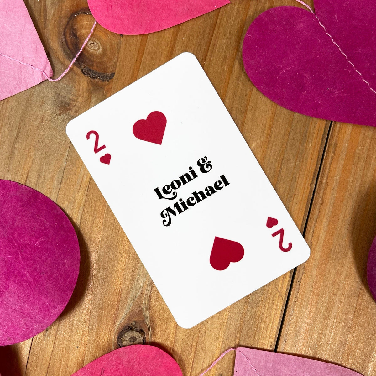Playing Card 2 of Hearts Personalised Wallet Card | Not Just a Print ...