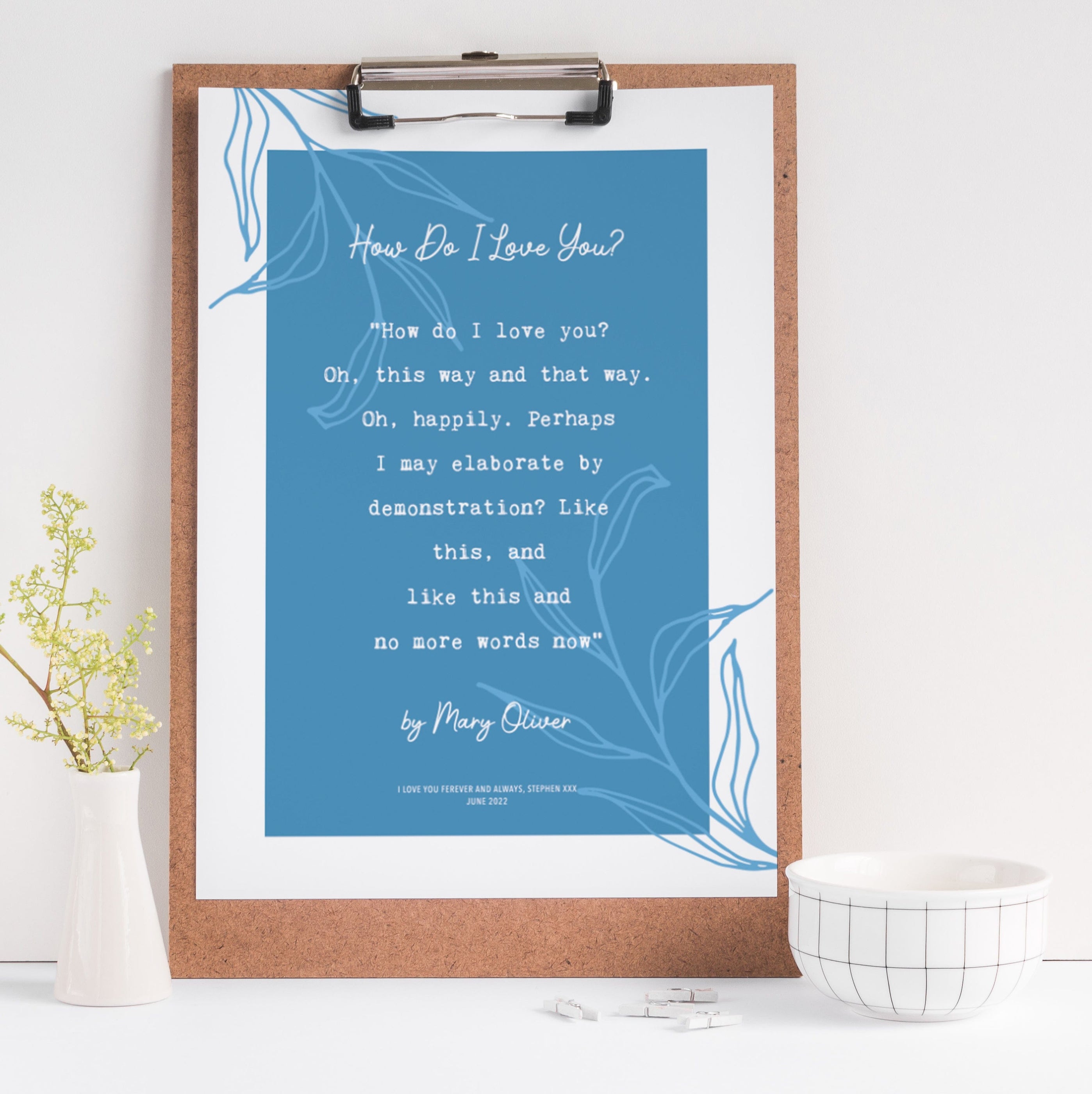 Personalised Poem or Reading Framed Word Art Gift | Not Just a Print ...